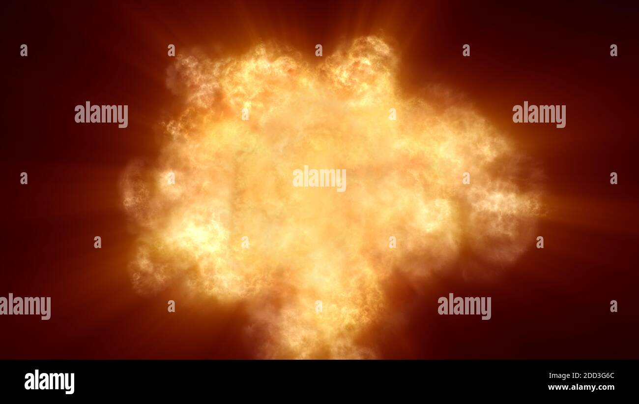 explosion fire ball abstract texture, render illustration Stock Photo ...