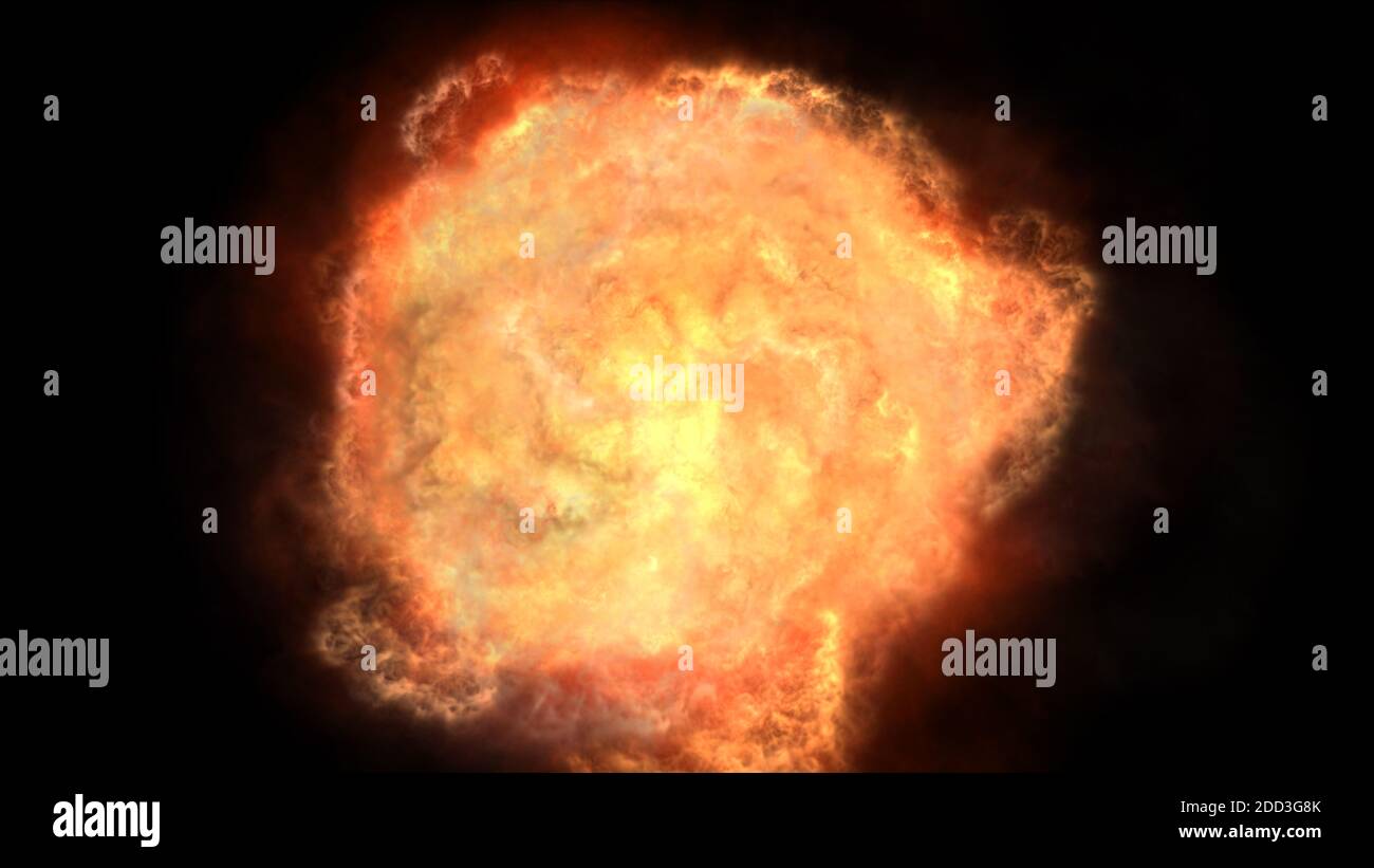 explosion fire ball abstract texture, render illustration Stock Photo ...