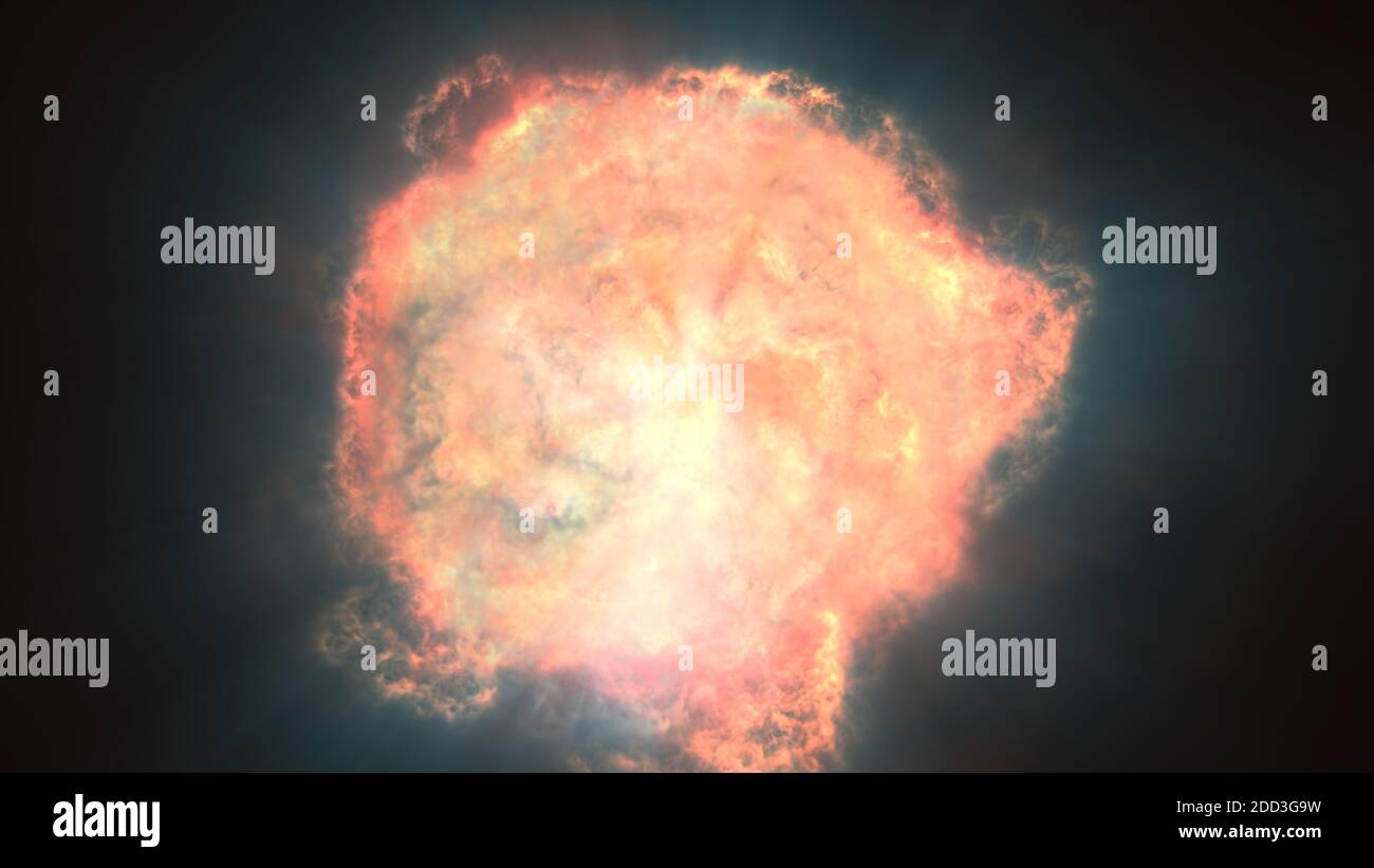 explosion fire ball abstract texture, render illustration Stock Photo ...