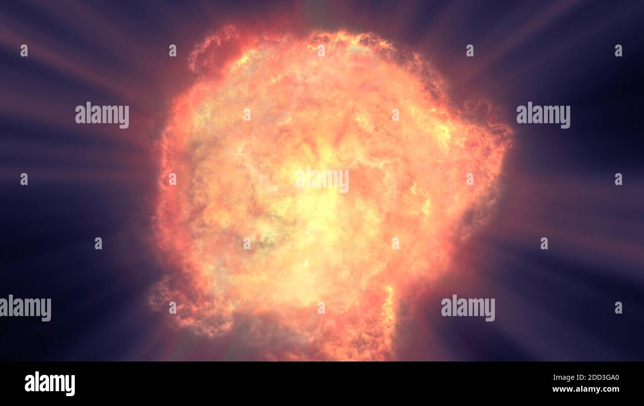 explosion fire ball abstract texture, render illustration Stock Photo ...