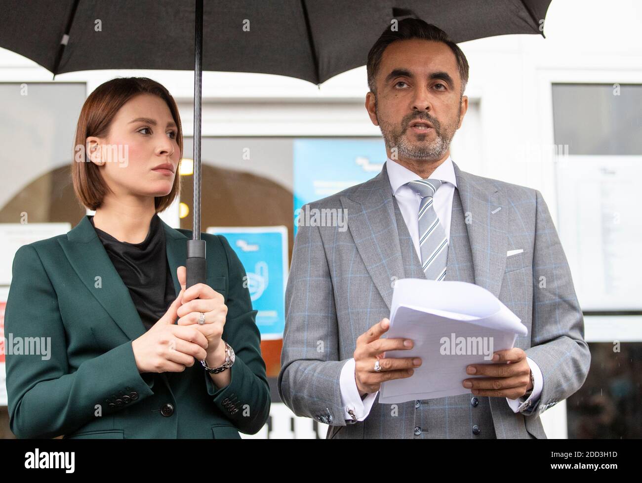 Lawyer Aamer Anwar, alongside Libyan Consultant Ferial El Ayeb (left ...