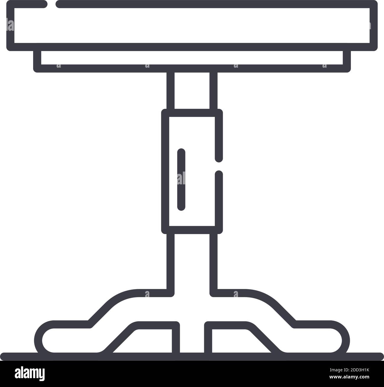 Field table icon, linear isolated illustration, thin line vector, web ...