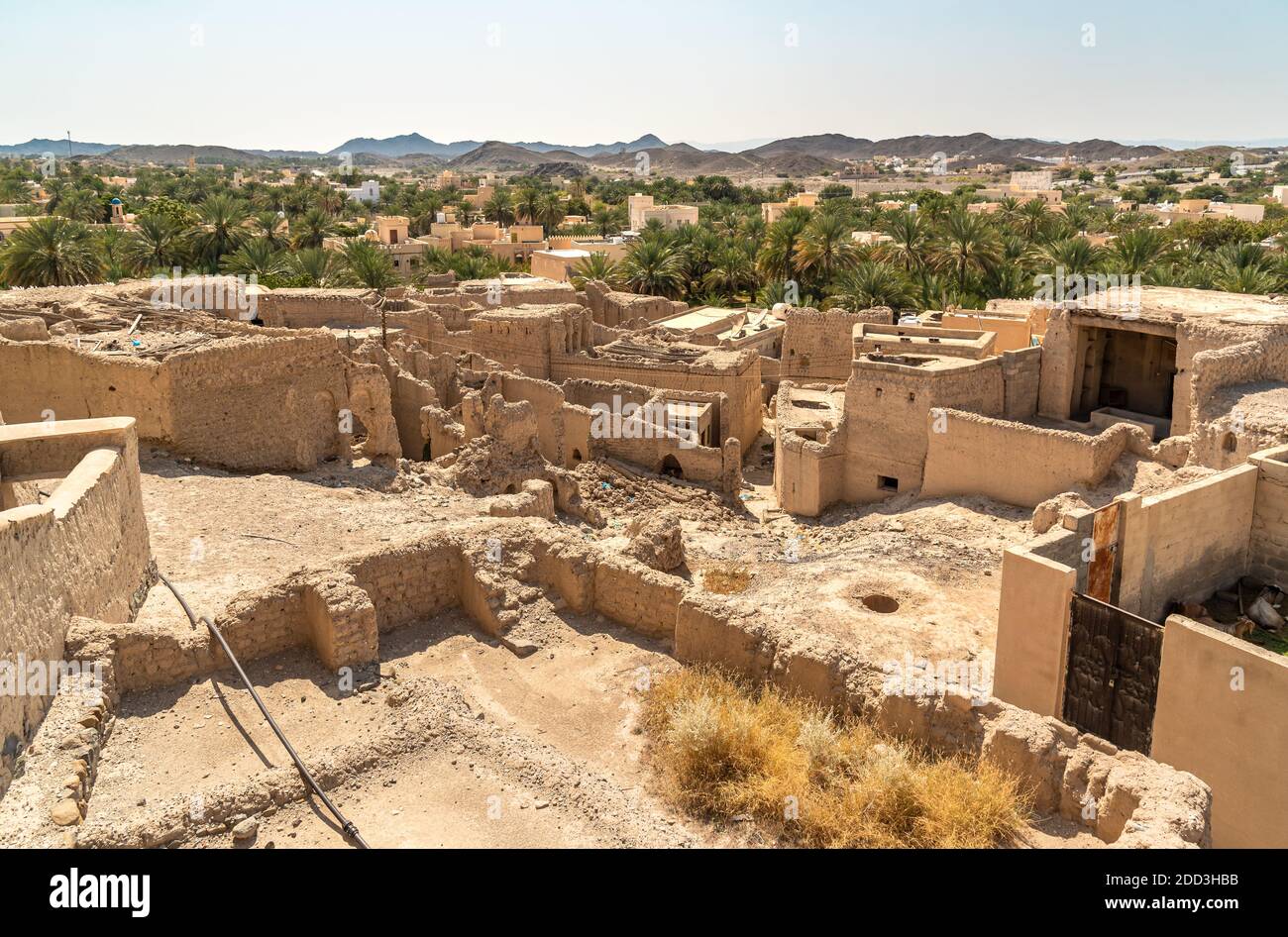 View of Bahla old town at the foot of the Djebel Akhdar in Sultanate of ...