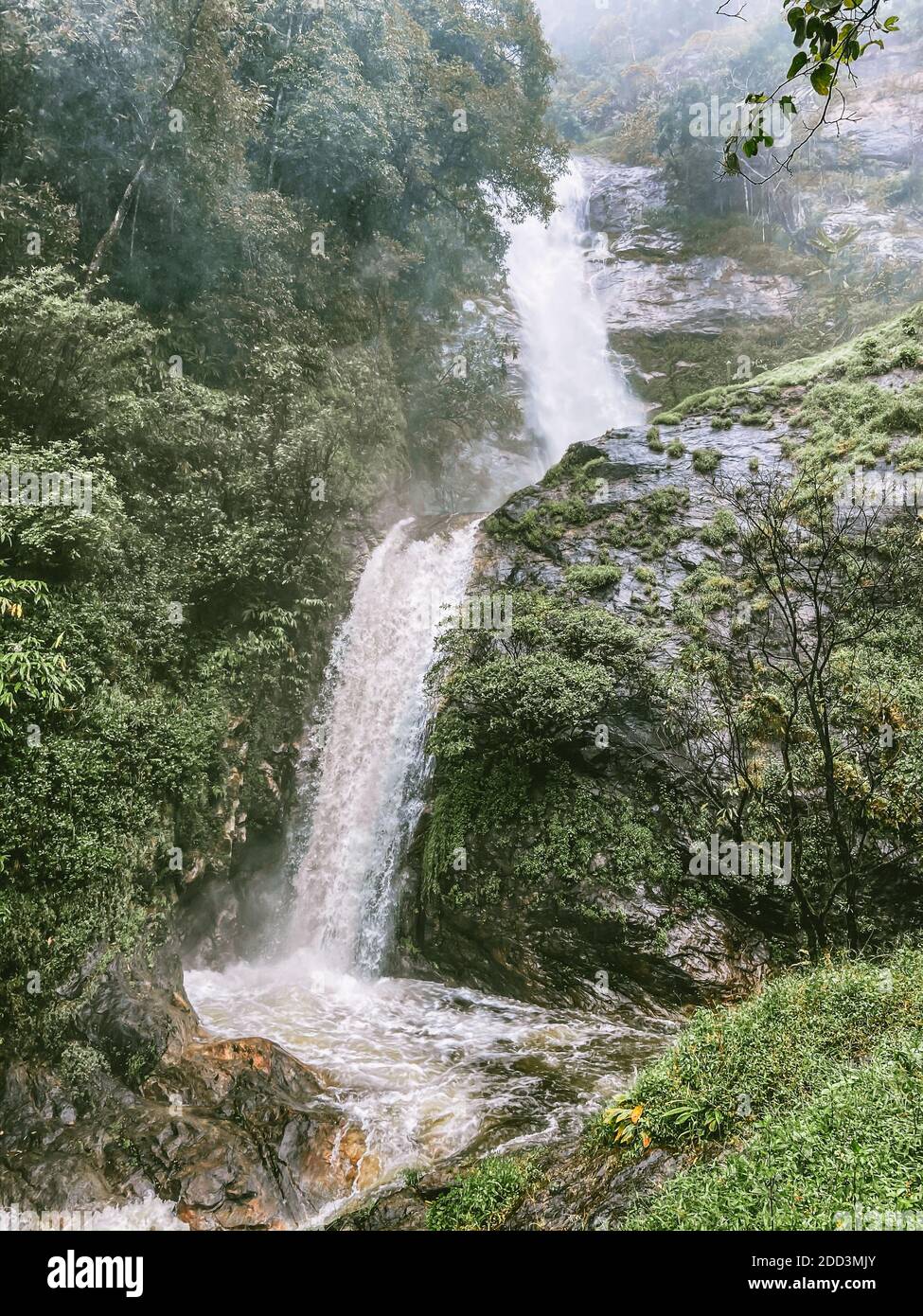 Mae Pan Waterfall in Doi Inthanon, Chiang Mai Province, Thailand. High ...