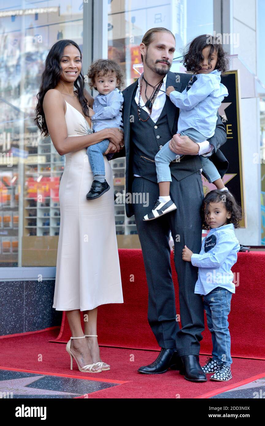 Marco Perego Bowie Perego Saldana Cy Perego Saldana And Zen Perego Saldana Attend The Ceremony