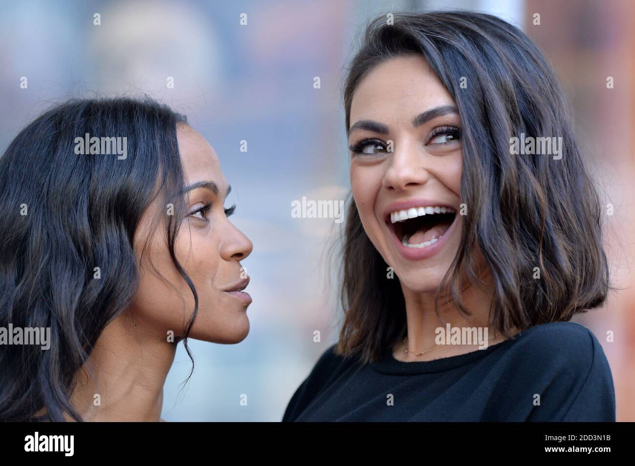 Mila Kunis Attends The Ceremony Honoring Zoe Saldana With A Star On The Hollywood Walk Of Fame