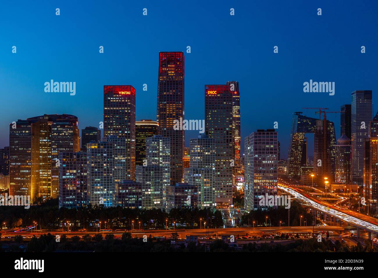 Beijing guomao area landscape architecture Stock Photo - Alamy