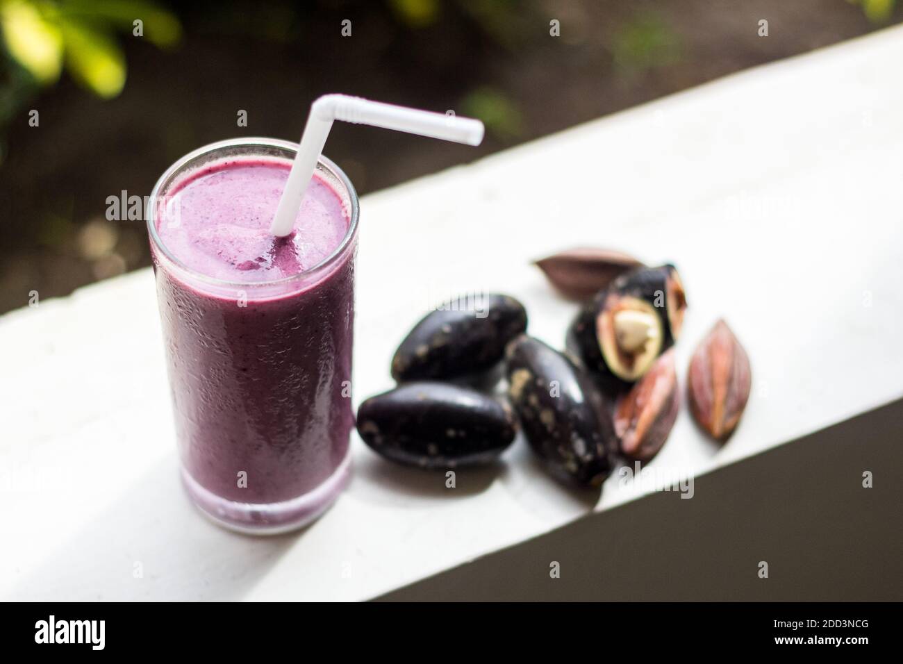 Raw pili nuts and a pili nut shake drink at a cafe in Bicol ...