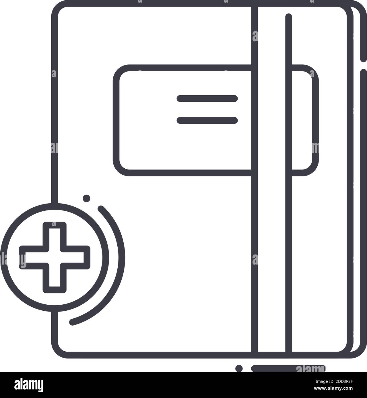 Favorite book icon, linear isolated illustration, thin line vector, web ...