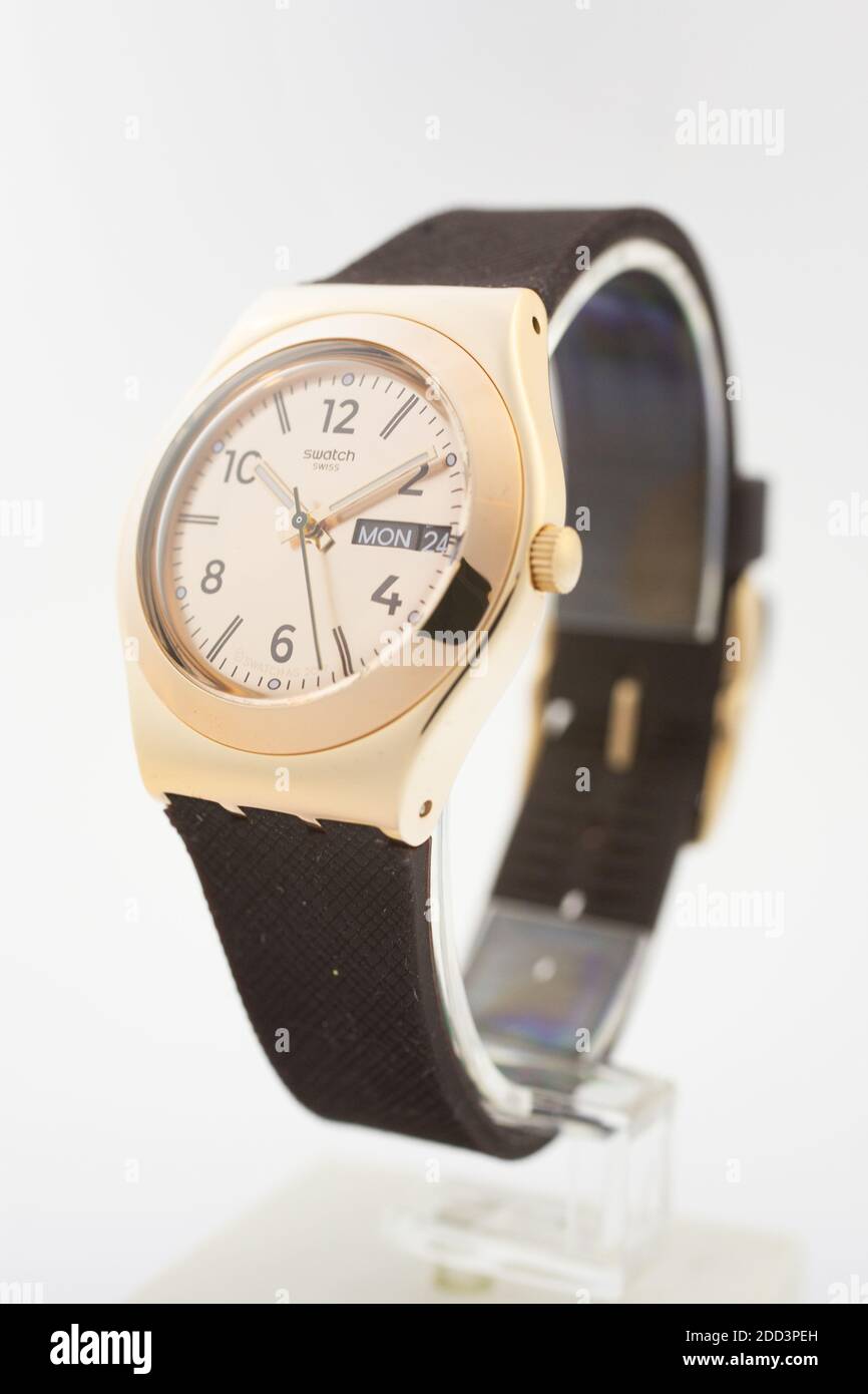 Rome, Italy 07.10.2020 - Swatch fashion swiss made quartz watch on ...