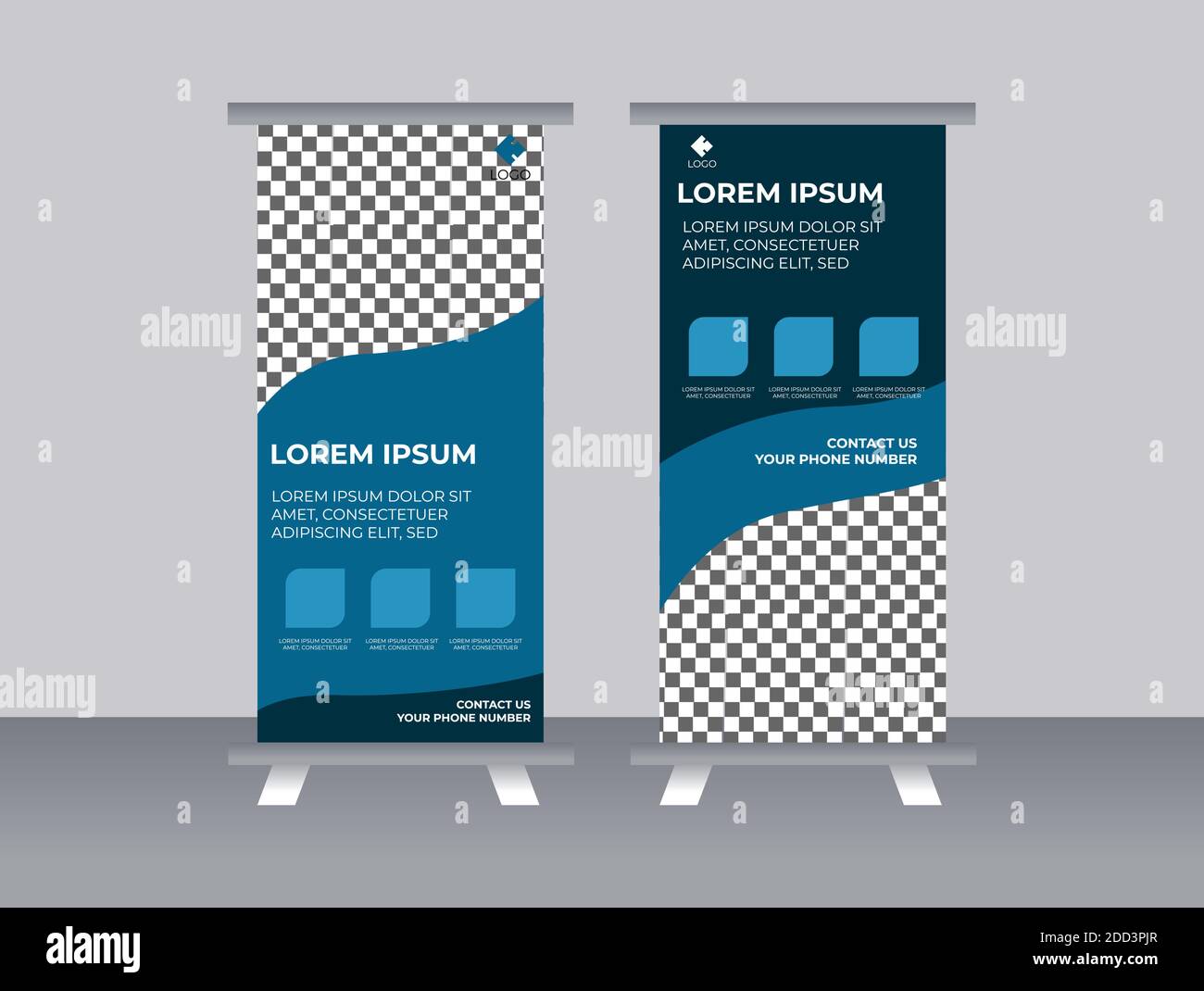 Commercial Roll Up Banner Template Design Vector File. Unique Design ...