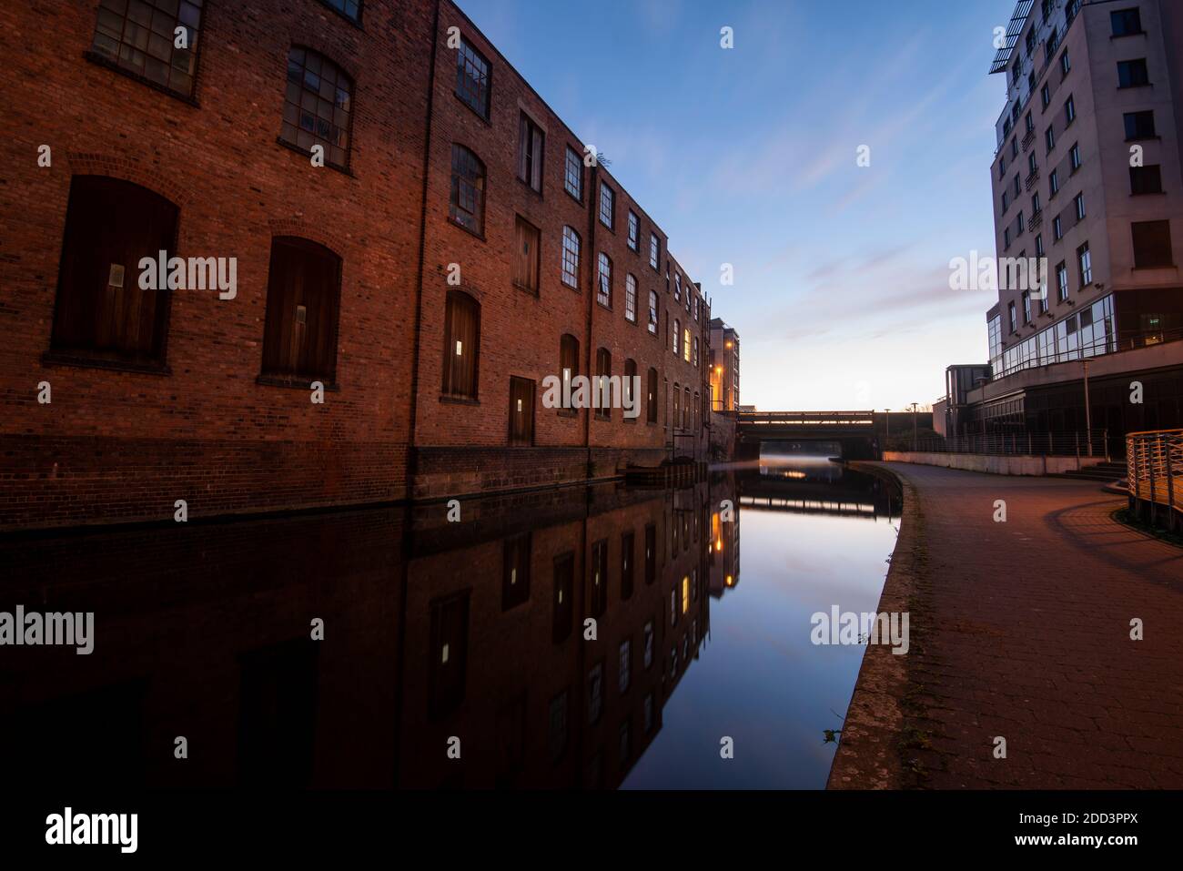 Canalside Blue Hour Reflections in Nottingham City Centre ...