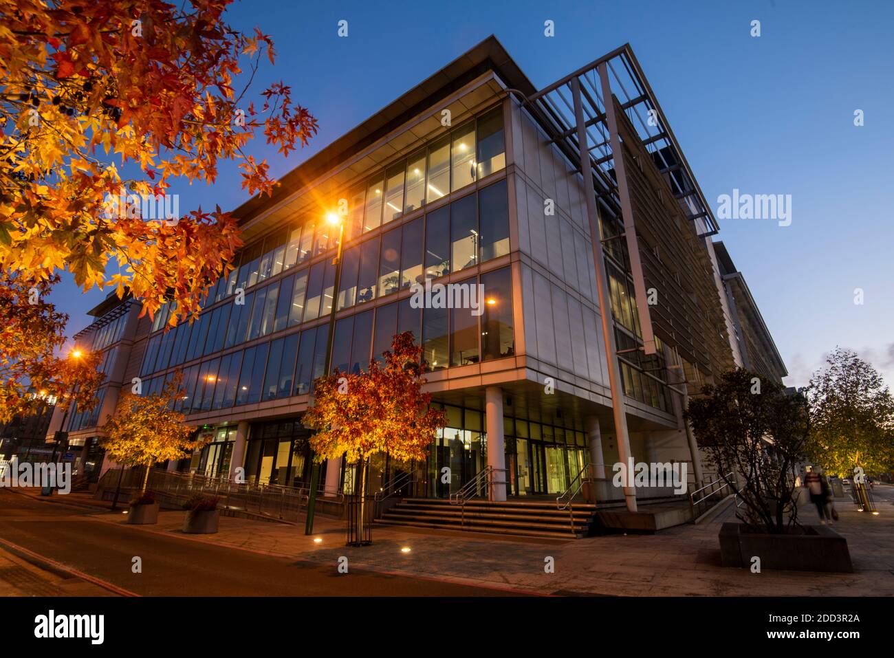 Autumn trees outside Loxley House on Station Street in Nottingham City ...