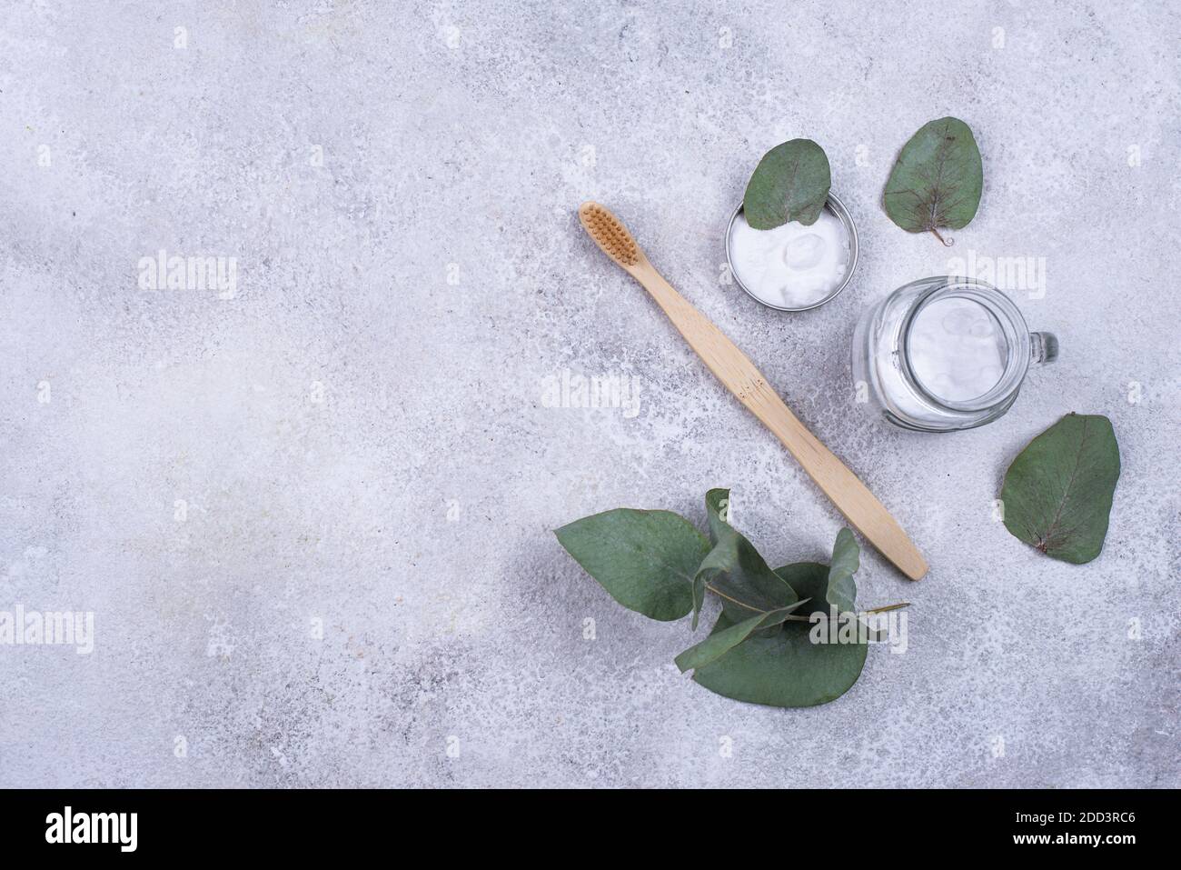 Eco friendly toothbrush and natural dentifrice Stock Photo - Alamy