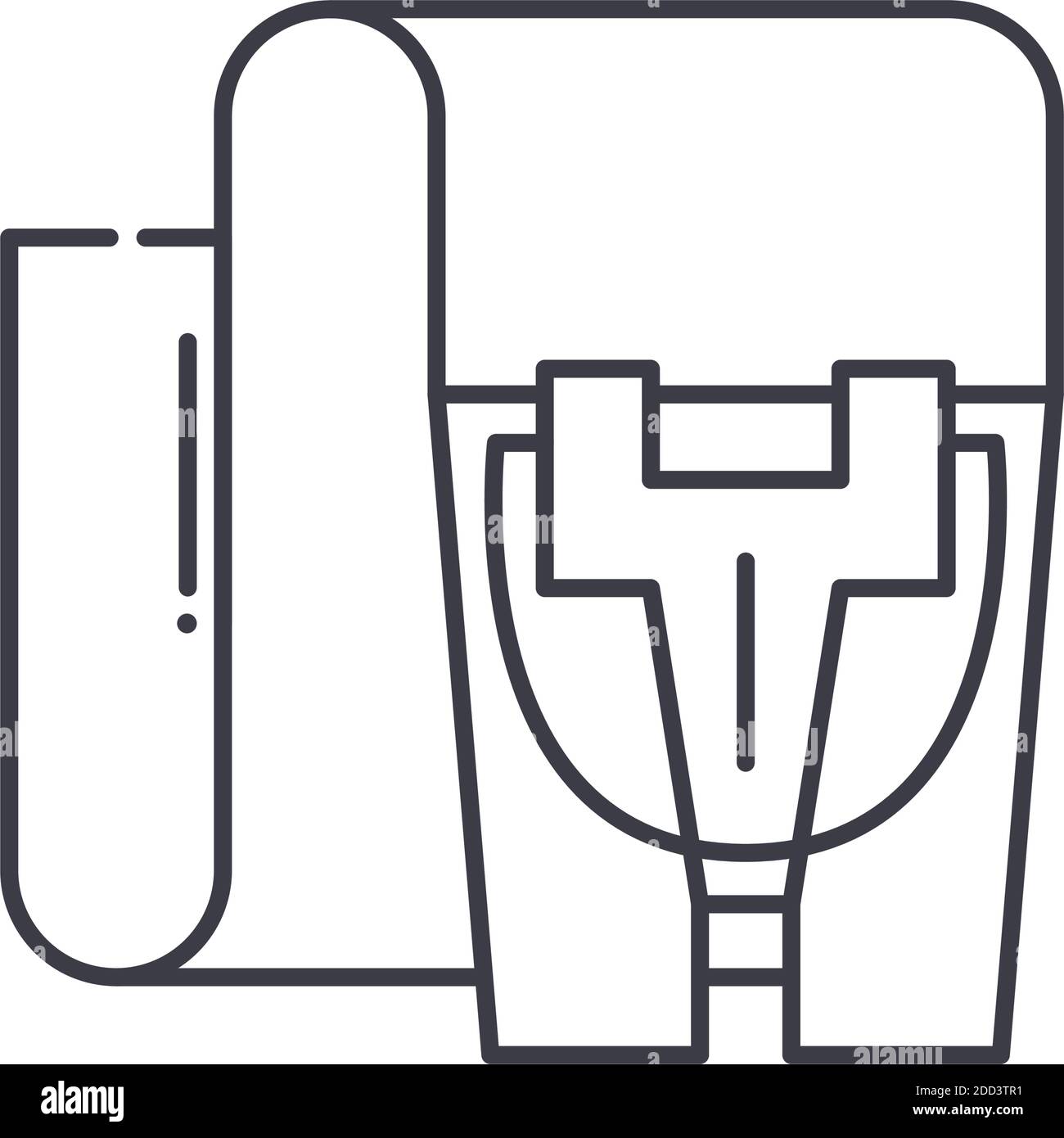 Fastener icon, linear isolated illustration, thin line vector, web ...