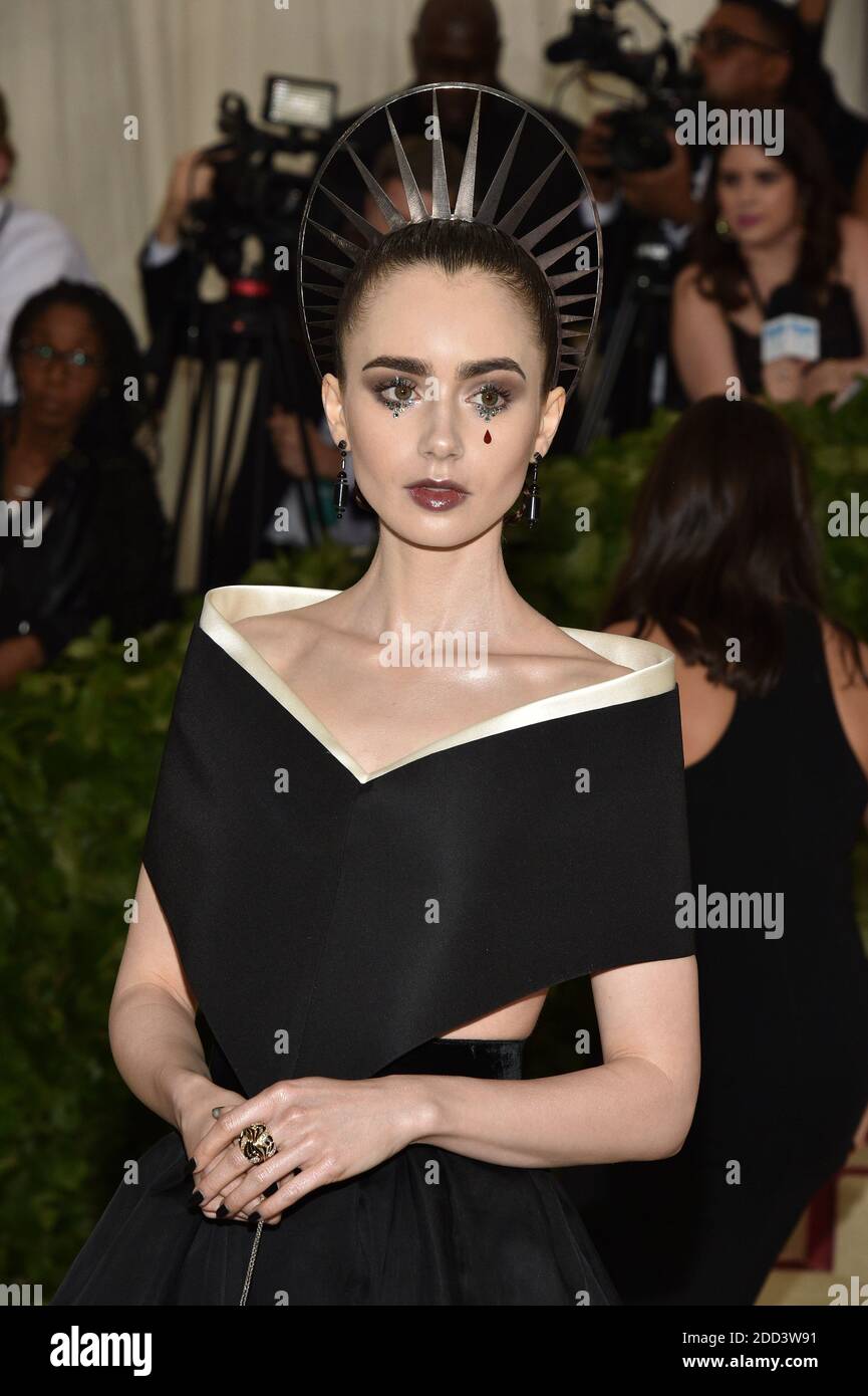 Lily Collins attends the Costume Institute Benefit at The Metropolitan ...