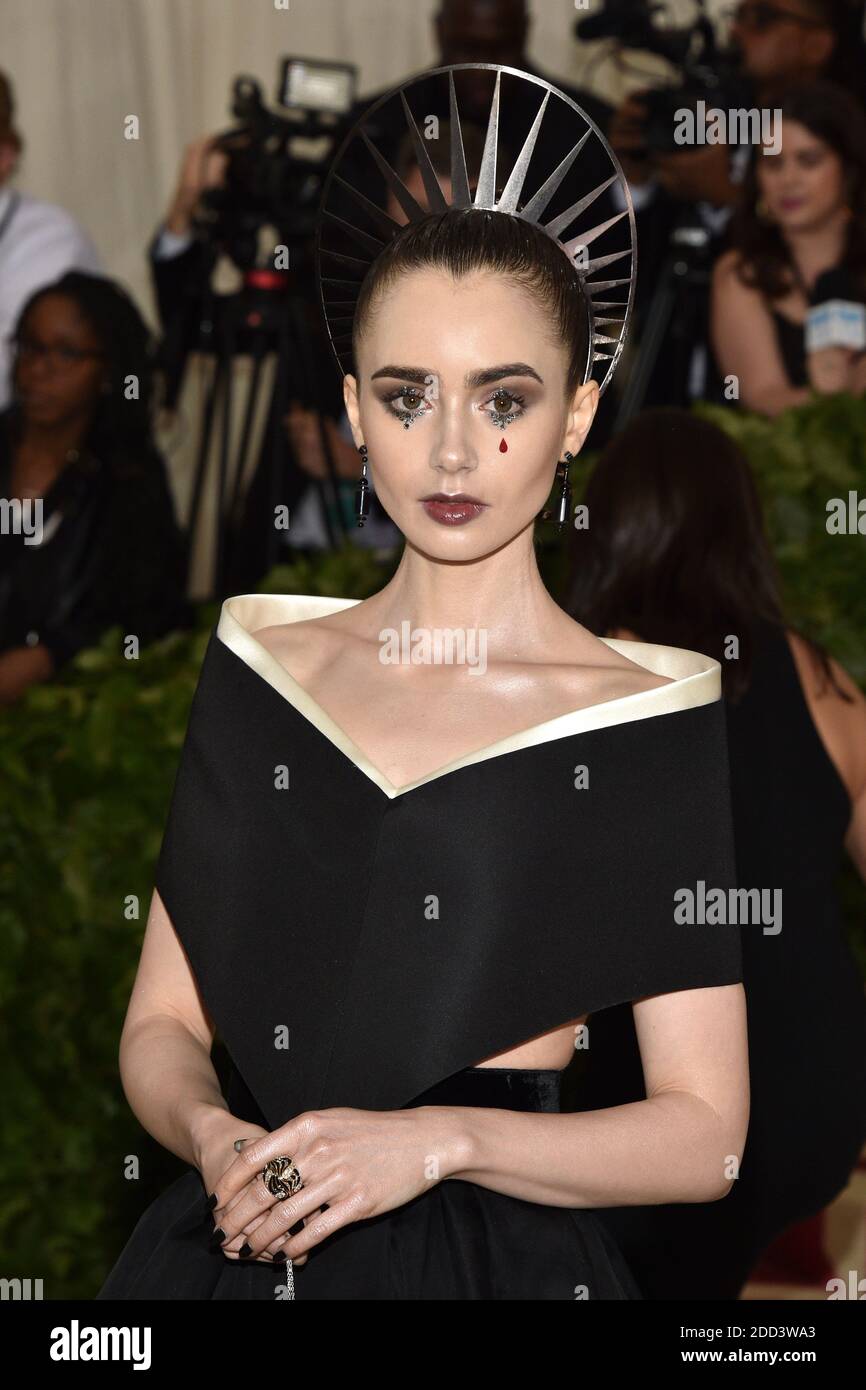 Lily Collins attends the Costume Institute Benefit at The Metropolitan ...