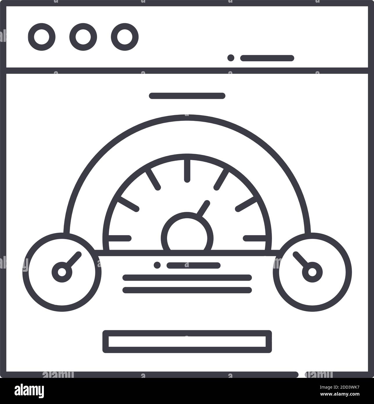 Fast online speed icon, linear isolated illustration, thin line vector ...