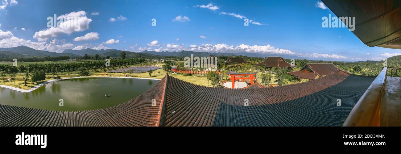 Hinoki land japan attraction in Chai Prakan District, Chiang Mai, Thailand, south East Asia ...