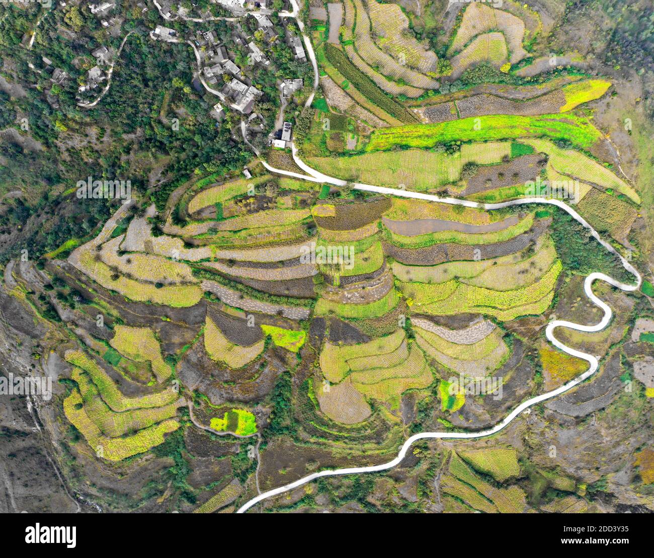 The western mountains, henan rural road Stock Photo - Alamy