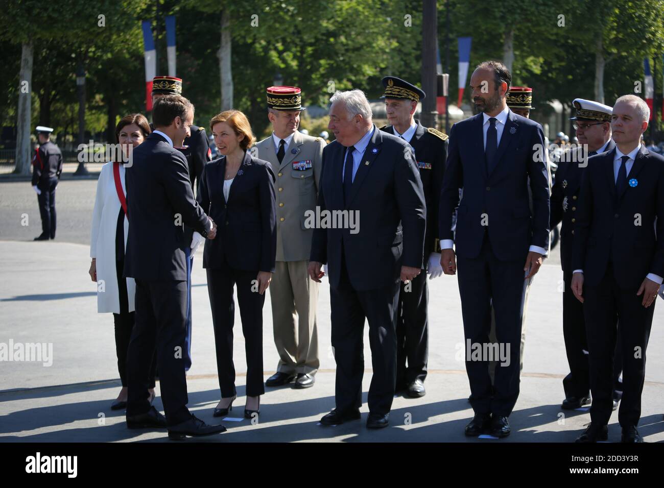 Emmanuel Macron, Anne Hidalgo, Florence Parly, Gerard Larcher, Edouard ...