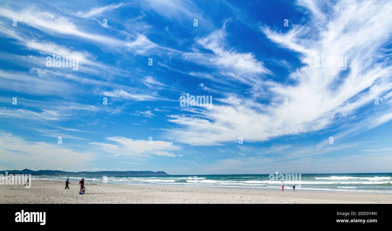 A beach in Hermanus, South Africa. Hermanus lies on Walker Bay on the ...