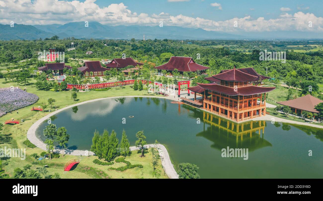 Hinoki land japan attraction in Chai Prakan District, Chiang Mai, Thailand, south East Asia ...