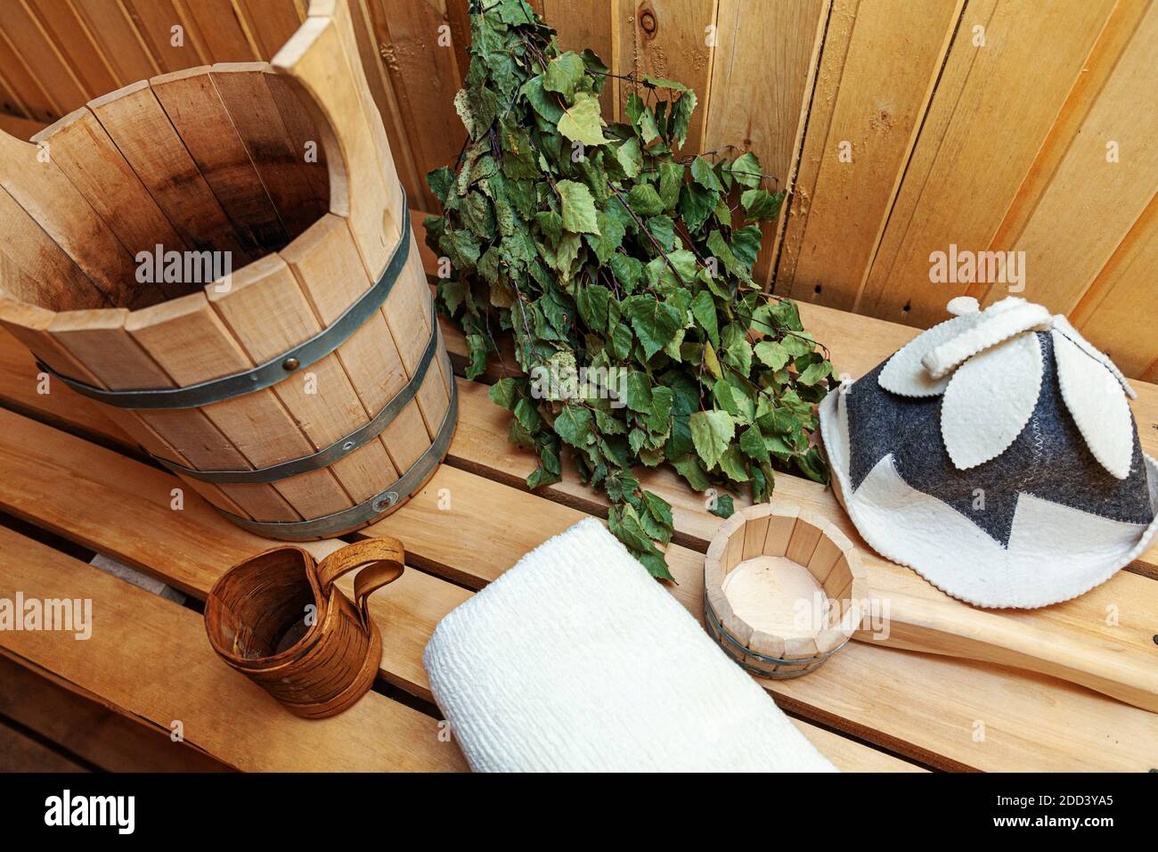 Interior details Finnish sauna steam room with traditional sauna ...