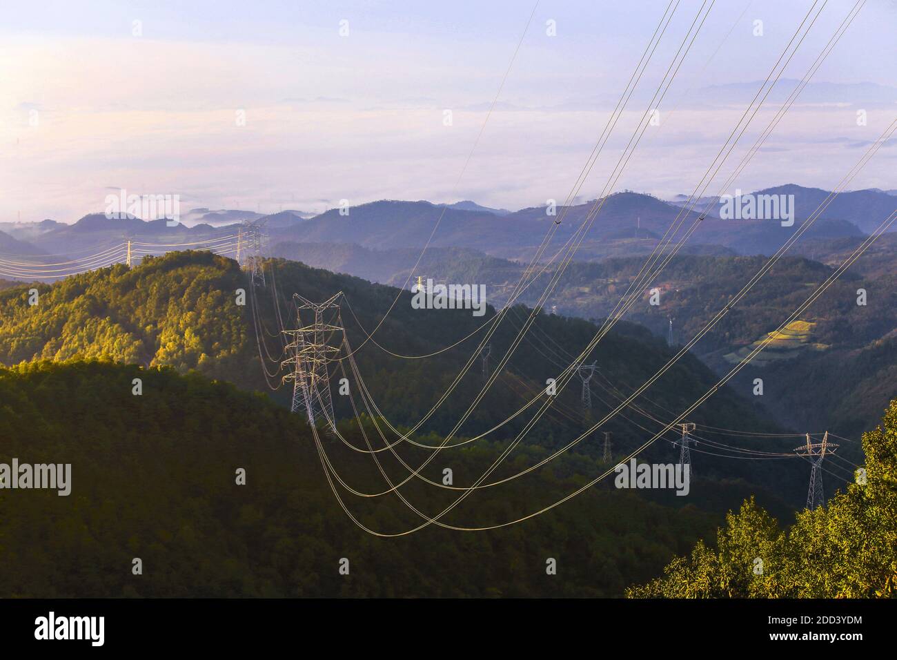 The western mountain area of rural power grid Stock Photo - Alamy