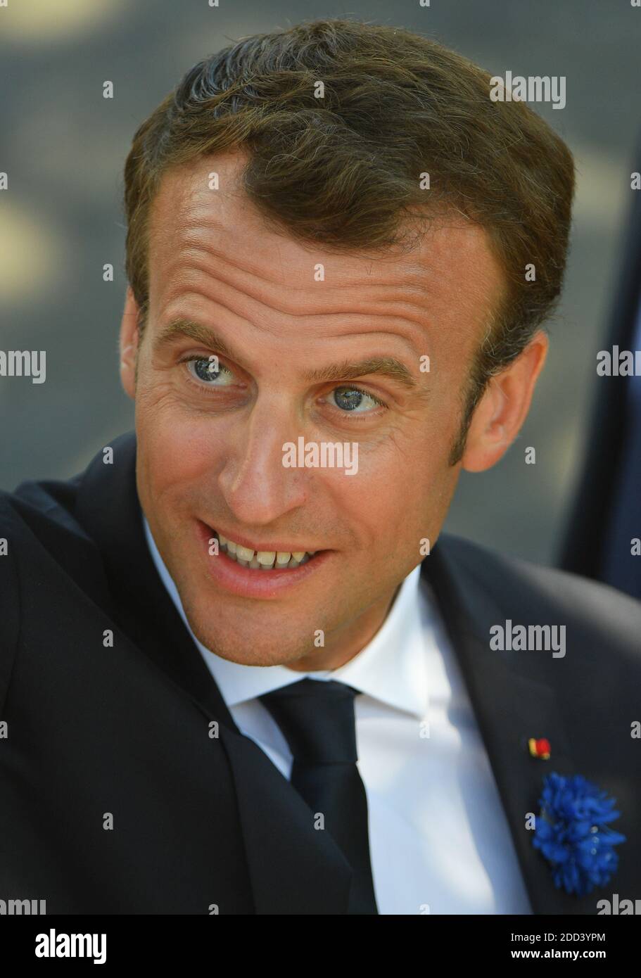 French President Emmanuel Macron during a Ceremony commemorating the ...