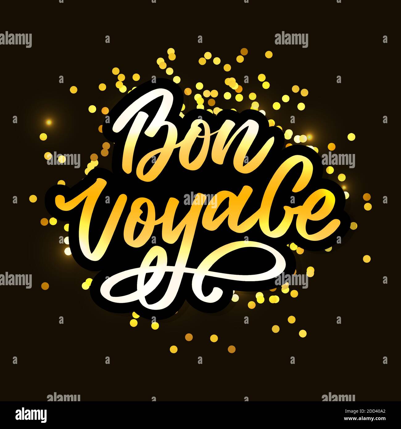 Bon Voyage Hand Lettering Vector Stock Vector Image & Art - Alamy