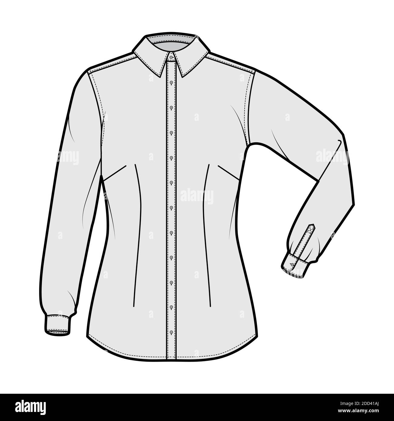 Fitted shirt Stock Vector Images - Alamy