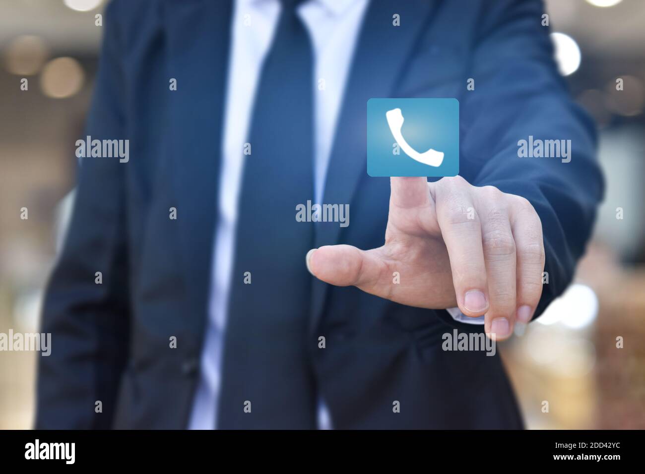 Pressing phone button icon hi-res stock photography and images - Alamy