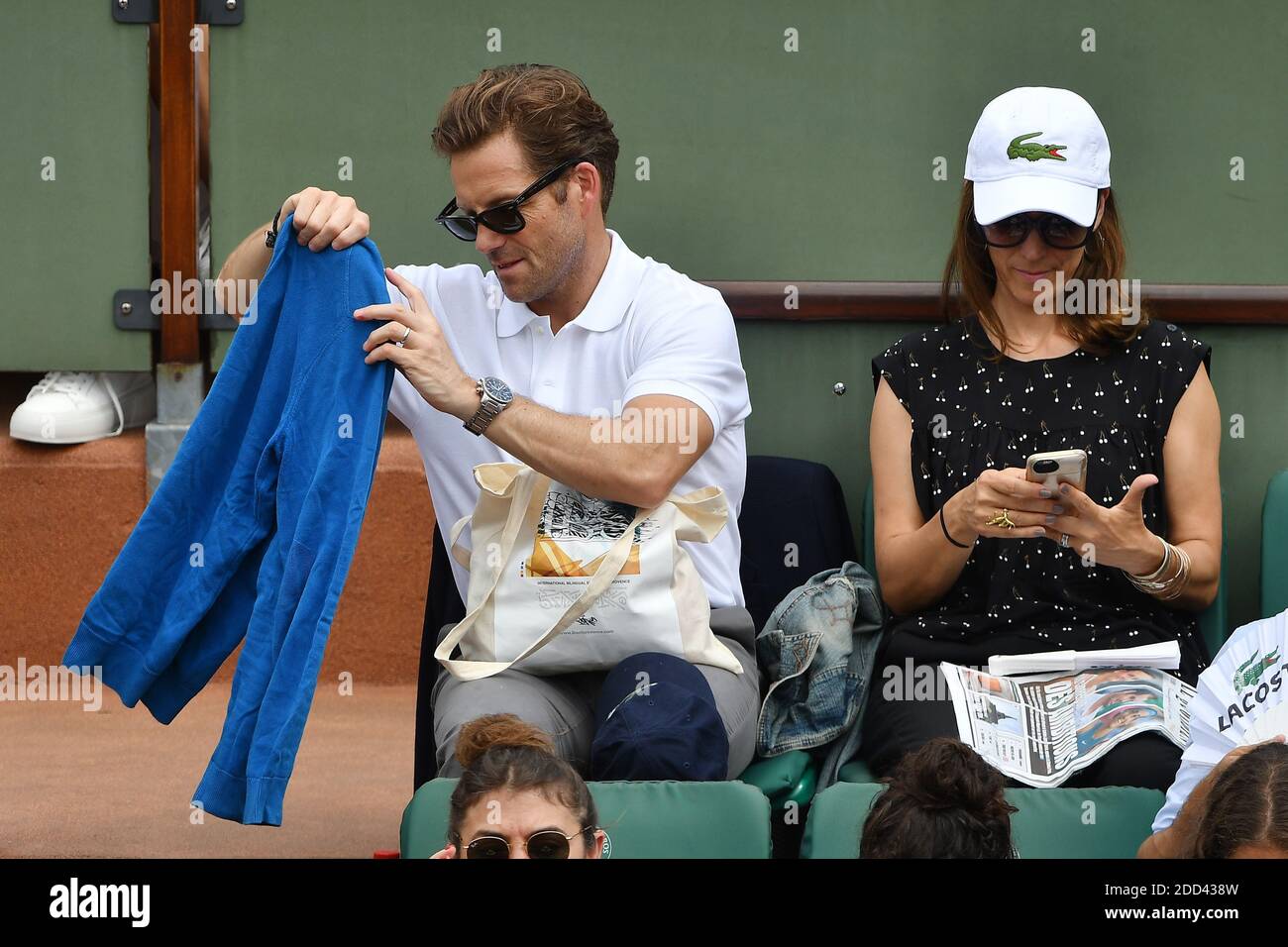Actor Jamie Bamber nad his wife Kerry Norton attend the 2018 French ...