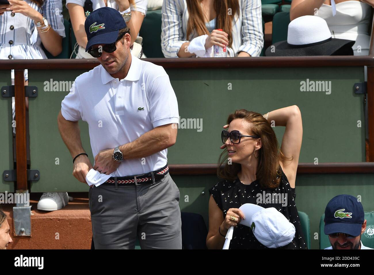 Actor Jamie Bamber nad his wife Kerry Norton attend the 2018 French ...