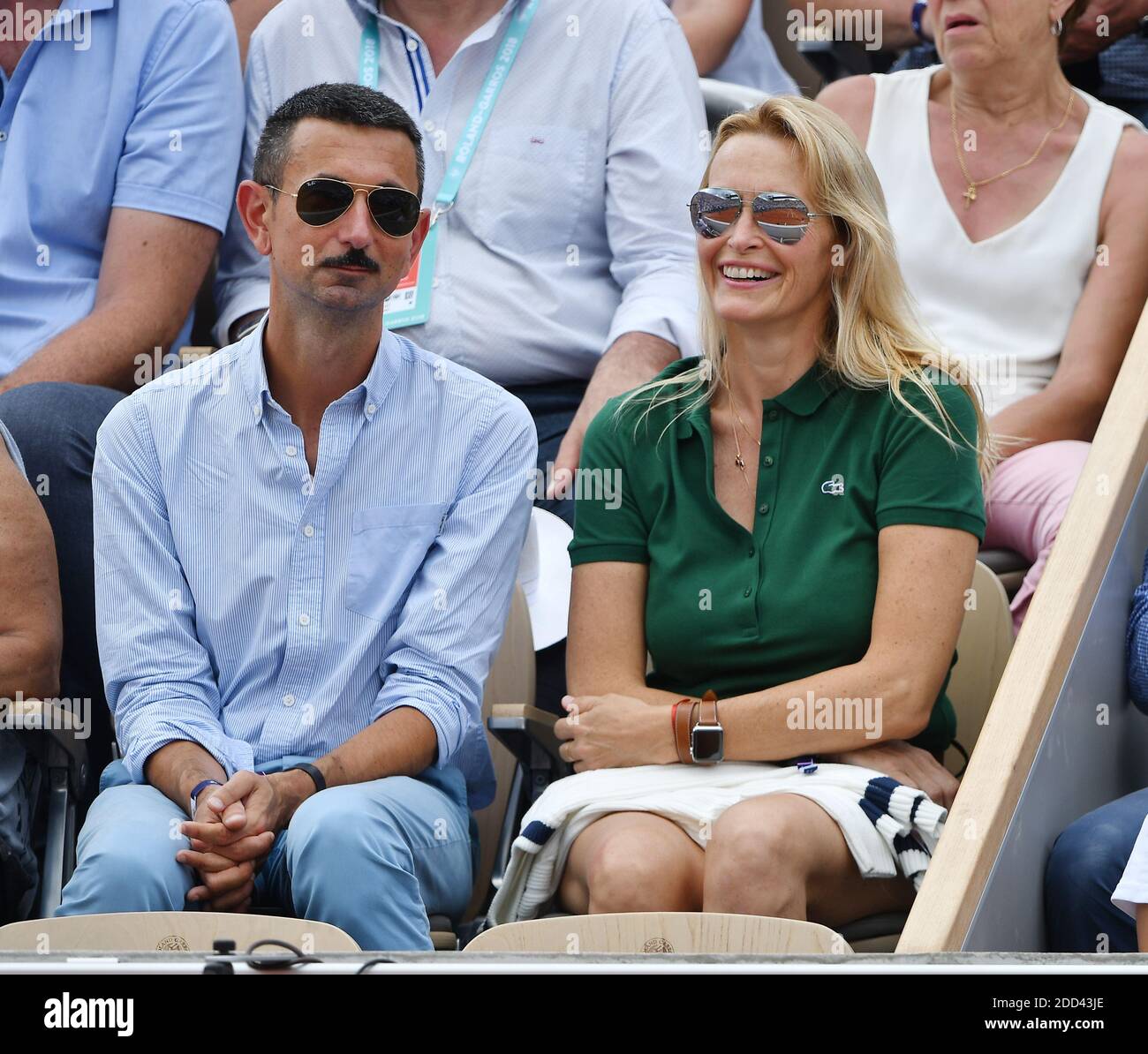 Estelle Lefebure attends the 2018 French Open - Day Five at Roland ...