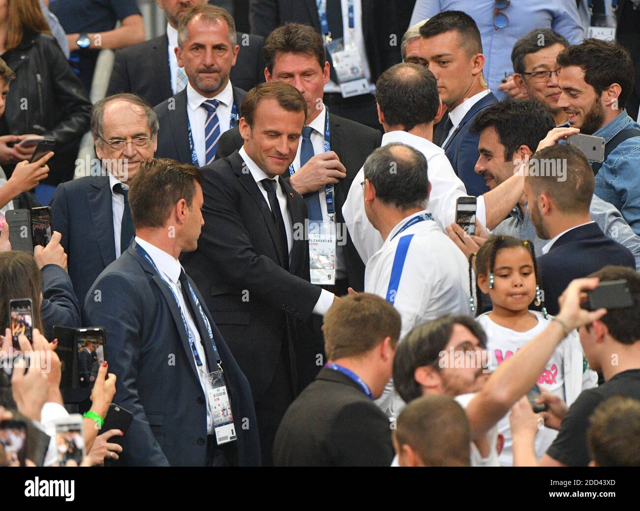 French president Emmanuel Macron attends the French Cup final football ...