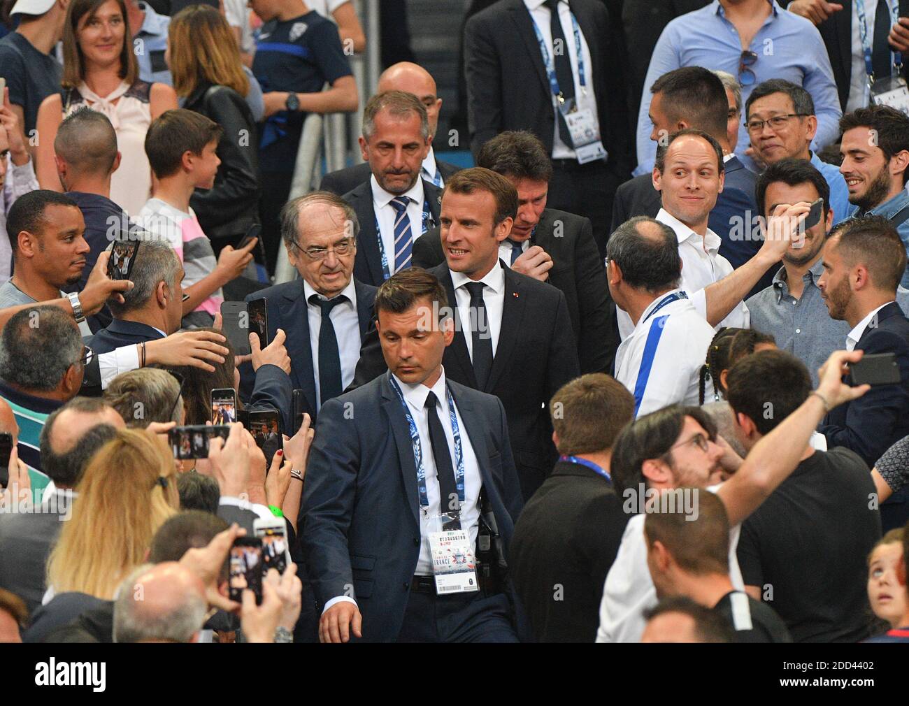 French president Emmanuel Macron attends the French Cup final football ...