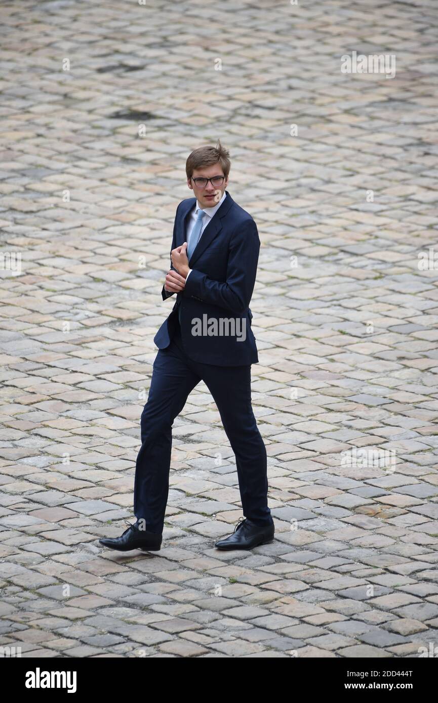 Robin Reda attending the funeral ceremony for late French industrialist ...