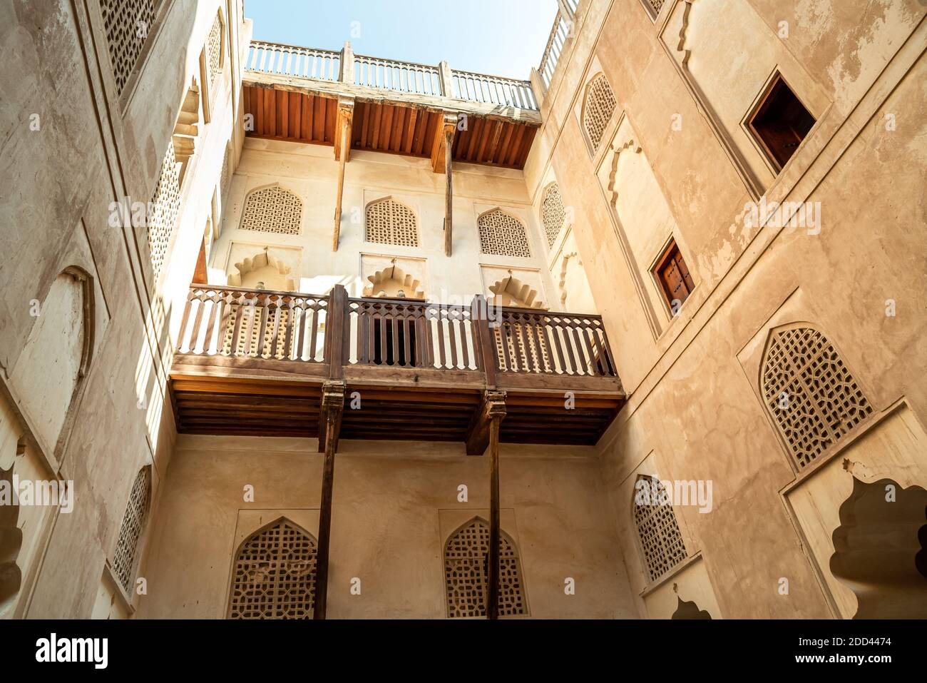 View inside the Jabreen Castle in Bahla, Sultanate of Oman Stock Photo ...