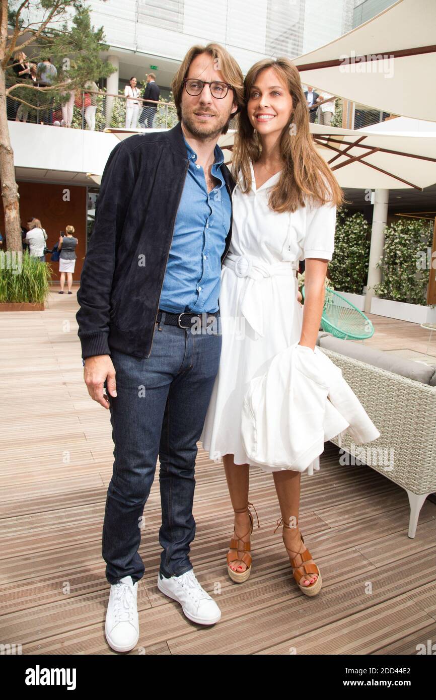 Ophelie Meunier and husband Mathieu Vergne at the Village during his ...