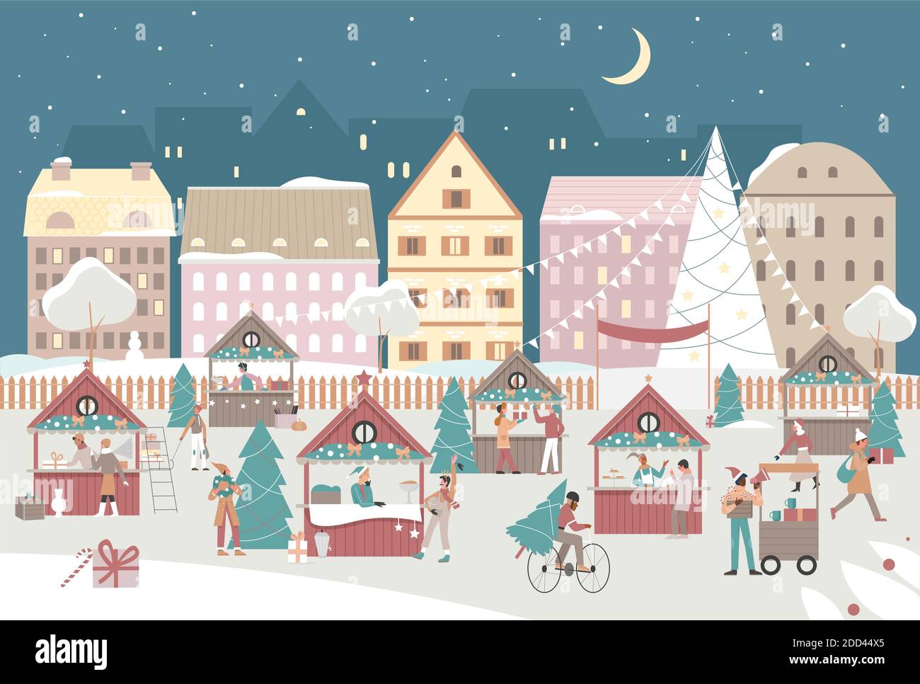 African street market buying Stock Vector Images - Alamy