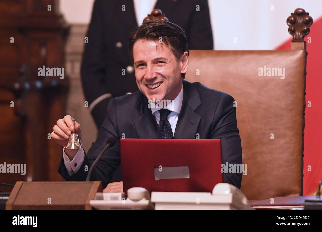 Italy's new Prime Minister Giuseppe Conte attends the first Ministry ...