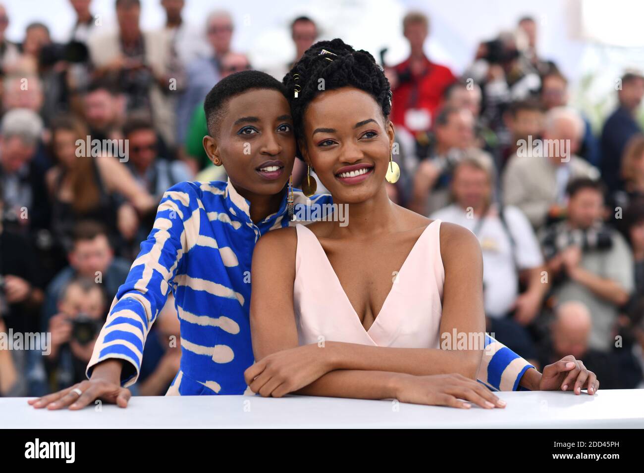 Sheila Munyiva, Samantha Mugatsia posing at the Rafiki photocall held ...