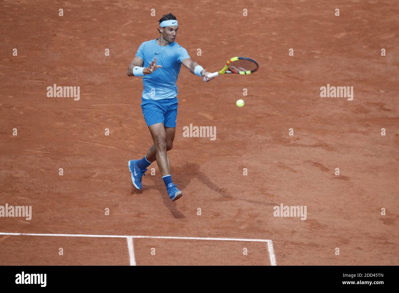 Spain's Rafael Nadal playing in the third round of the French Tennis ...