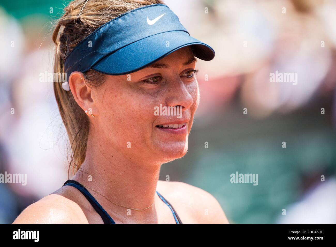 Maria Sharapova in action during her match with Karolina Pliskova ...