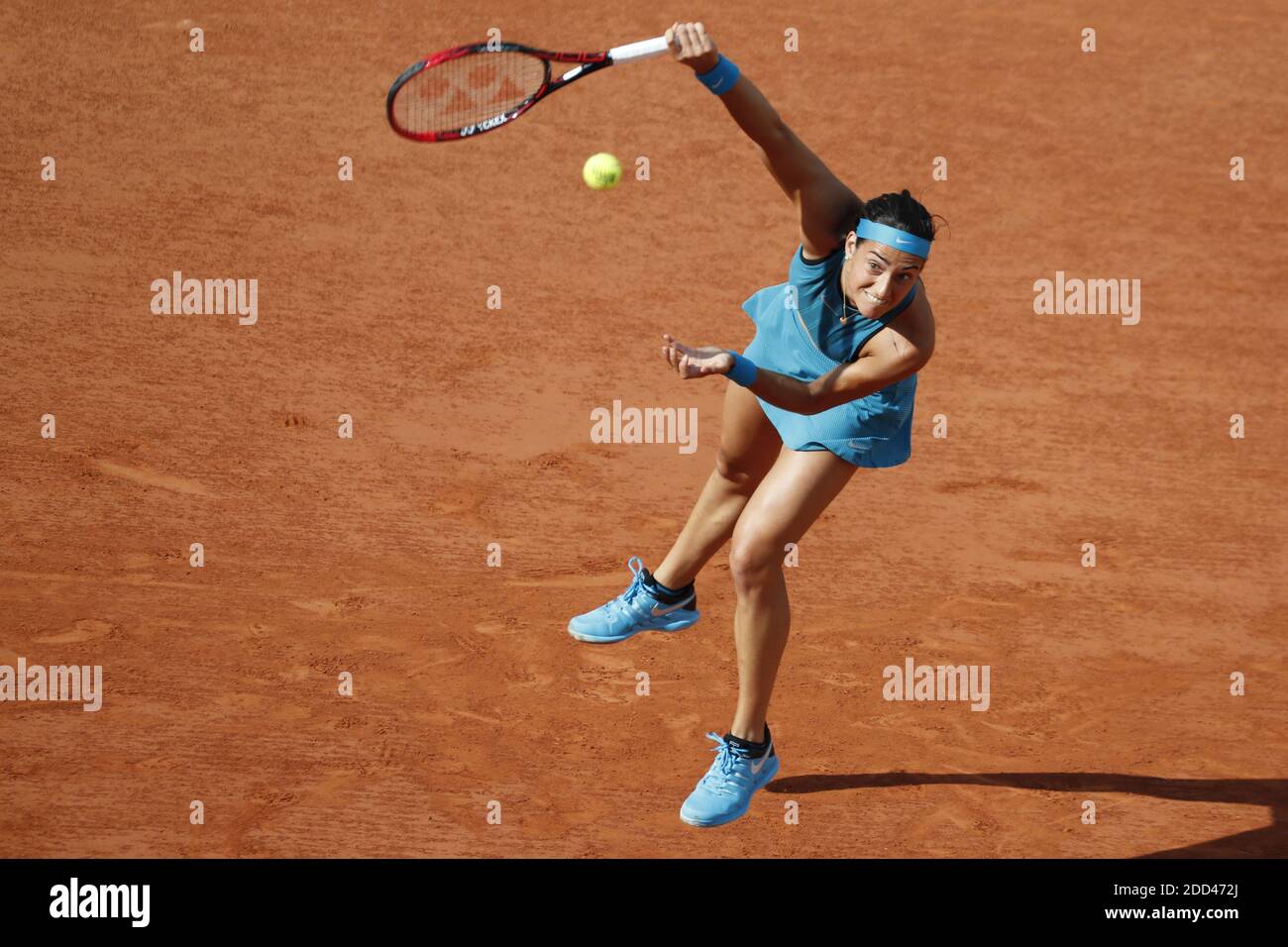 France's Caroline Garcia playing in the third round of the French ...