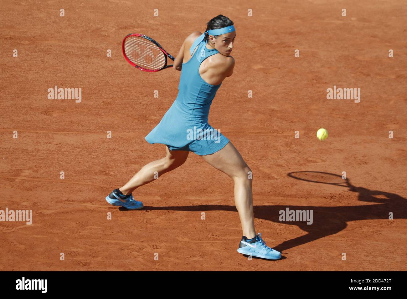 France's Caroline Garcia playing in the third round of the French ...