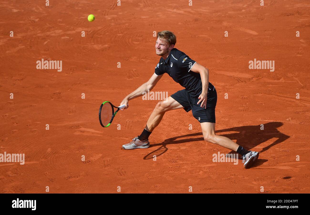 David Goffin during French Tennis Open at Roland-Garros arena on June ...