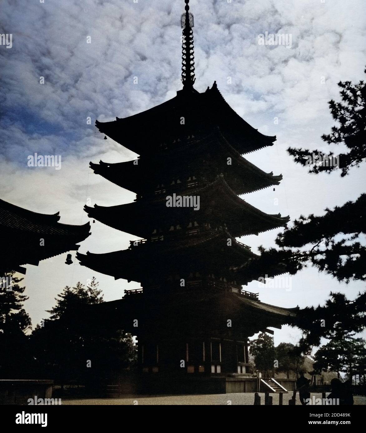 Fünfstöckige Pagode im Horyuji Tempel in Ikaruga, Japan 1960er Jahre ...